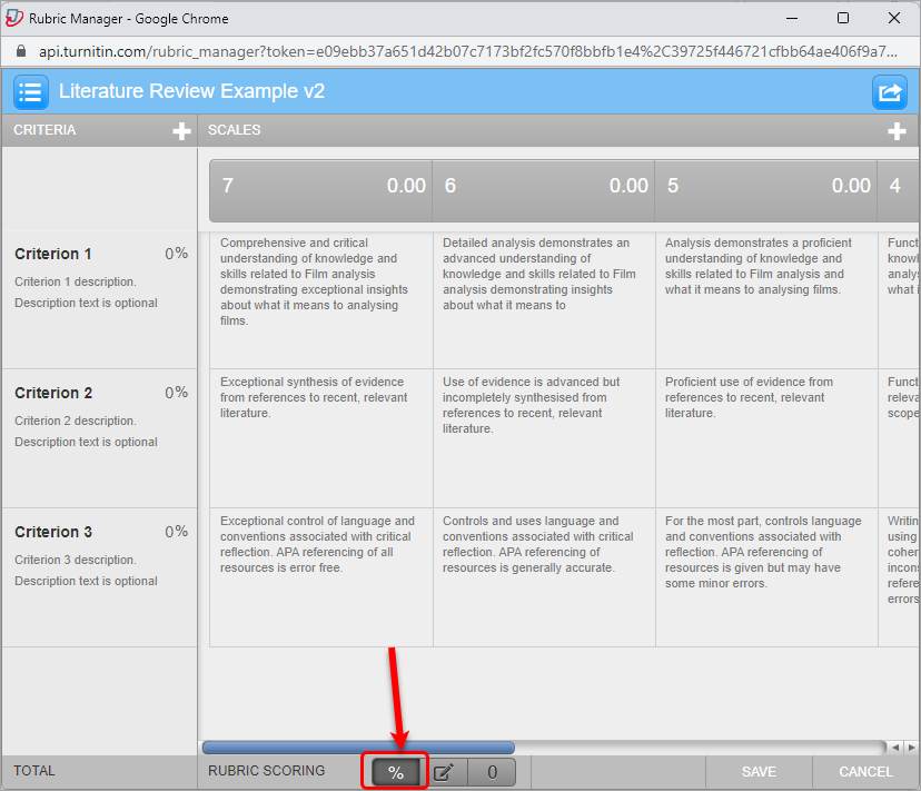 Change a Turnitin qualitative rubric to a grading rubric - eLearning ... Change a Turnitin qualitative rubric to a grading rubric - eLearning ...